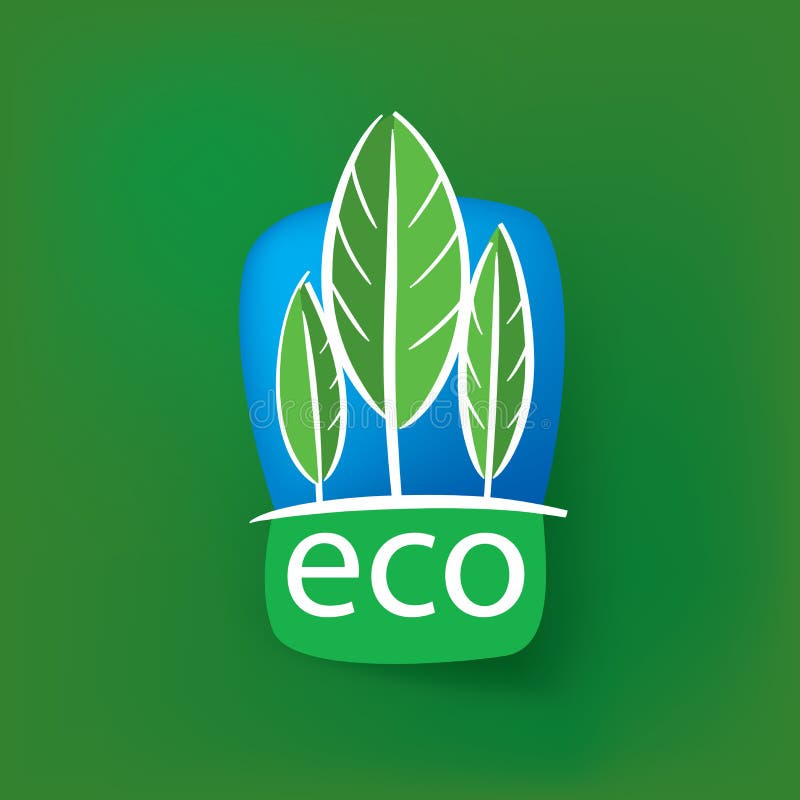 Logo vector eco stock vector. Illustration of color - 125867549