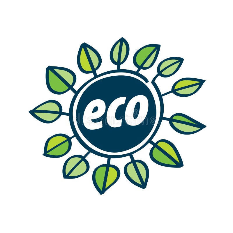 Logo vector eco stock vector. Illustration of isolated - 125867572