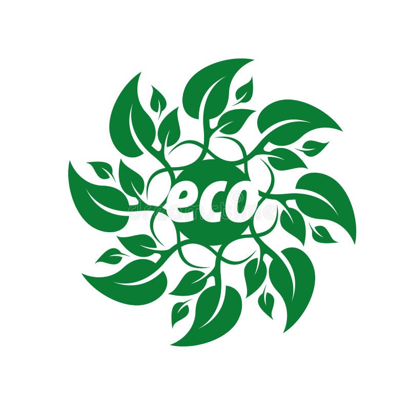 Logo vector eco stock vector. Illustration of isolated - 125868396