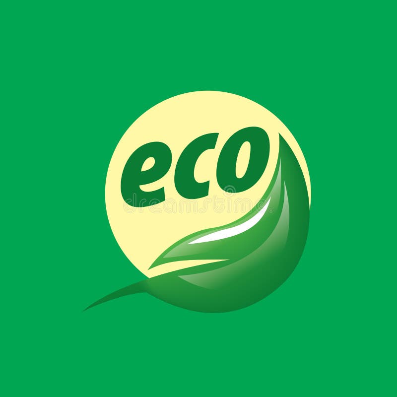 Logo vector eco stock vector. Illustration of creative - 125868307