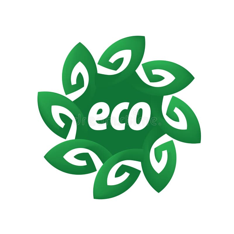 Logo vector eco stock vector. Illustration of concept - 125868480