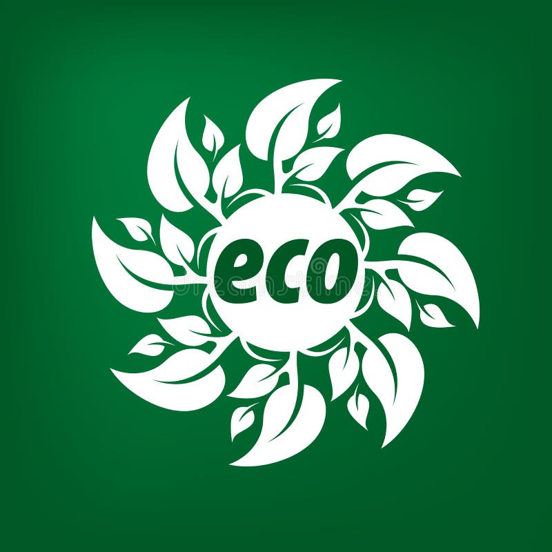 Logo vector eco stock vector. Illustration of icon, design - 125868528