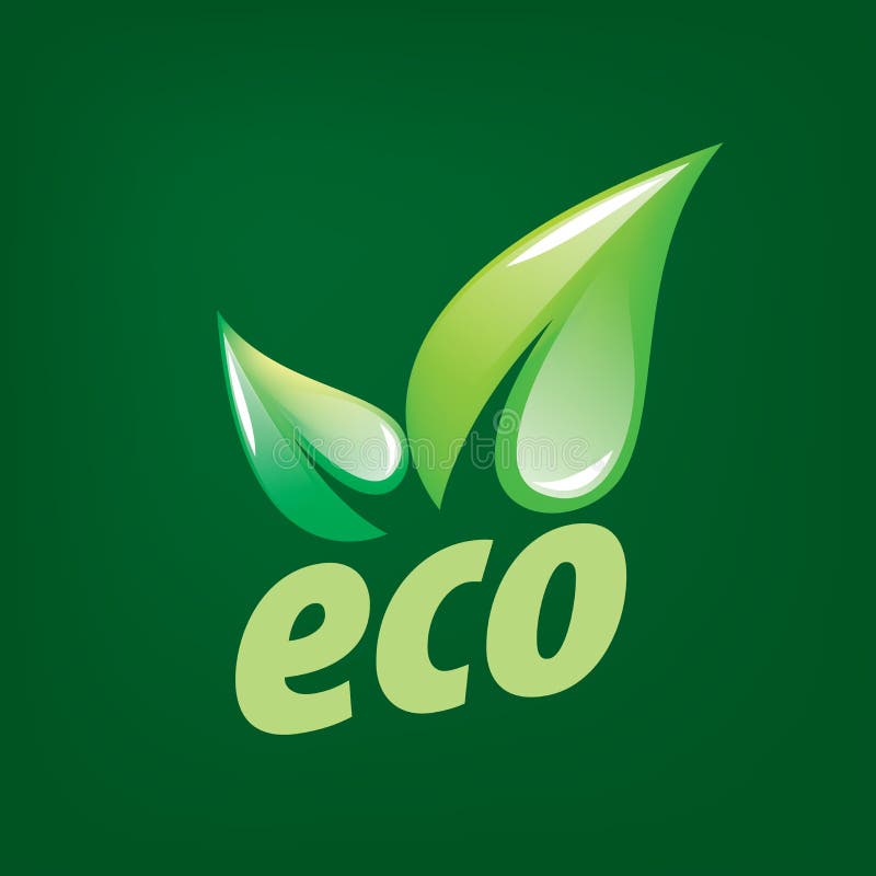 Logo vector eco stock vector. Illustration of creative - 125868571