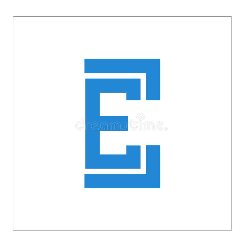 Logo and vector letters e stock vector. Illustration of blue - 108372195