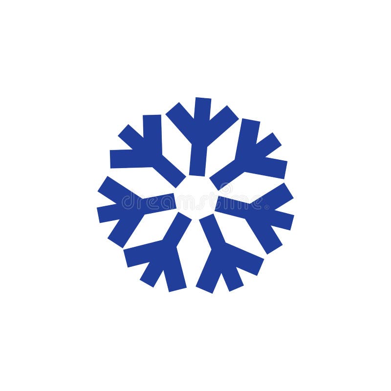 Logotipo del copo de nieve stock de ilustración. Ilustración de ...