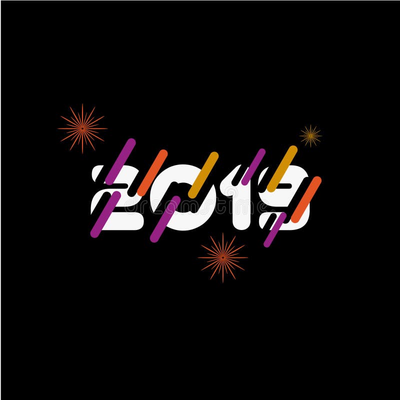 2019 Logo Vector Design Illustration Stock Vector - Illustration of ...