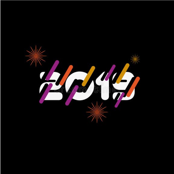 2019 Logo Vector Design Illustration Stock Vector - Illustration of ...