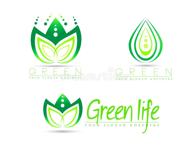 Logo Vector vert illustration de vecteur. Illustration du identité ...