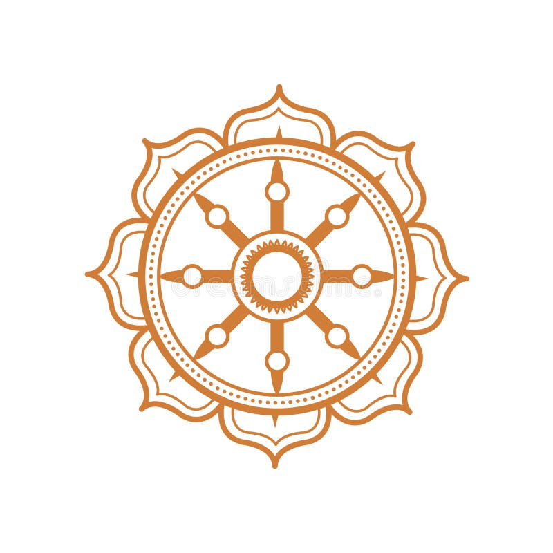 Logo Vectorial Dharma Ilustración De Dharma Logo De La Rueda Dharma ...
