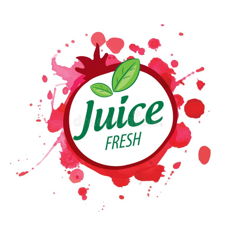 Logo Vectoriel Du Jus De Grenade Sur Fond Blanc Illustration de Vecteur ...