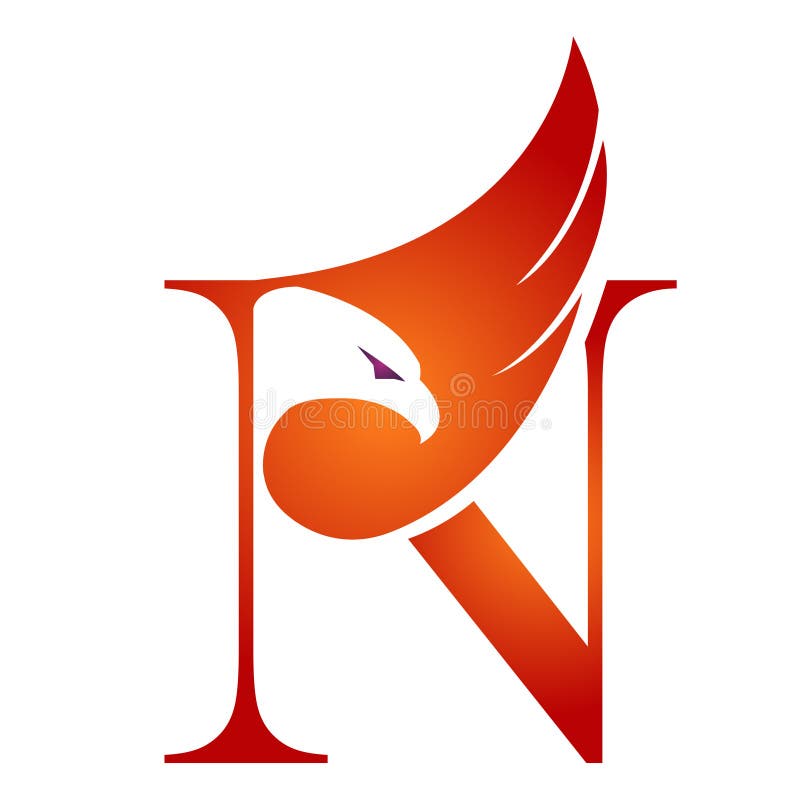 Logo Vektor-orange Hawk Initials N Stock Abbildung - Illustration von ...