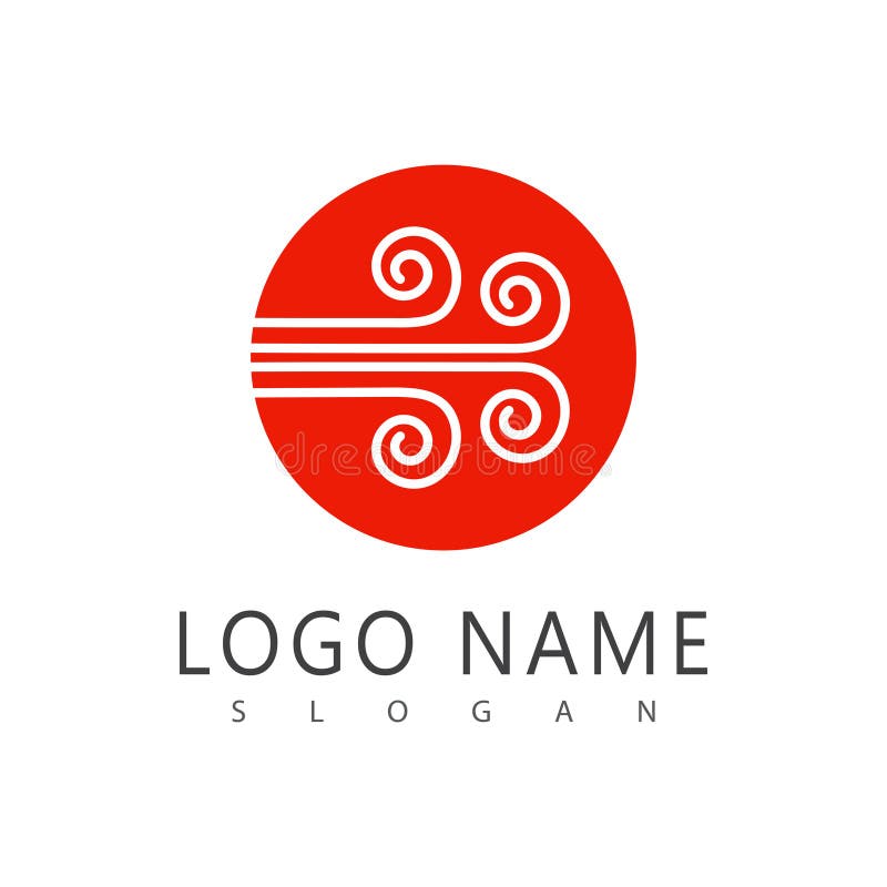 Logo Vent Symbole Vectoriel Illustration de Vecteur - Illustration du ...