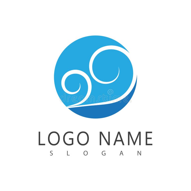 Logo Vent Symbole Vectoriel Illustration de Vecteur - Illustration du ...