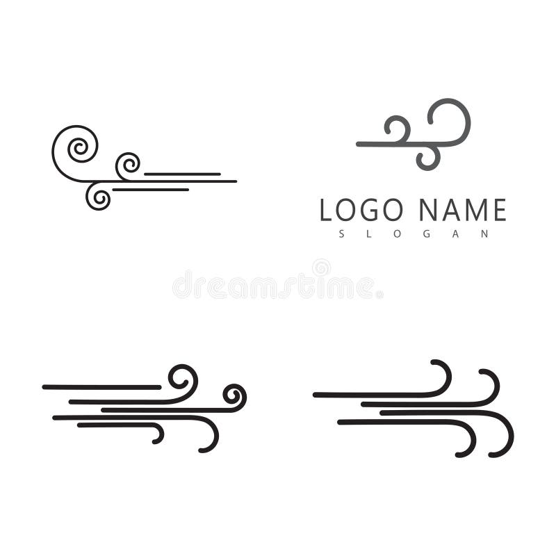 Logo Vent Symbole Vectoriel Illustration de Vecteur - Illustration du ...