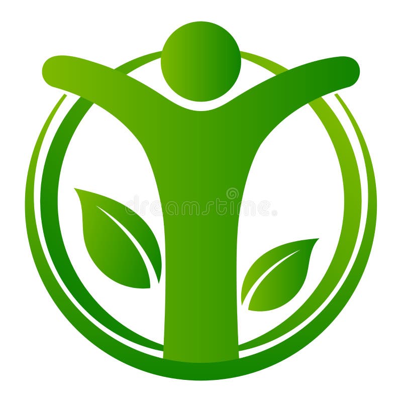 Logo Vert Humain D'arbre Sur Le Blanc Illustration de Vecteur ...