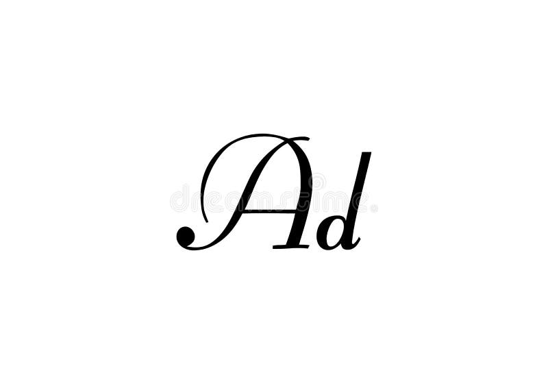 Latter AD logo stock illustration. Illustration of blue - 224207970