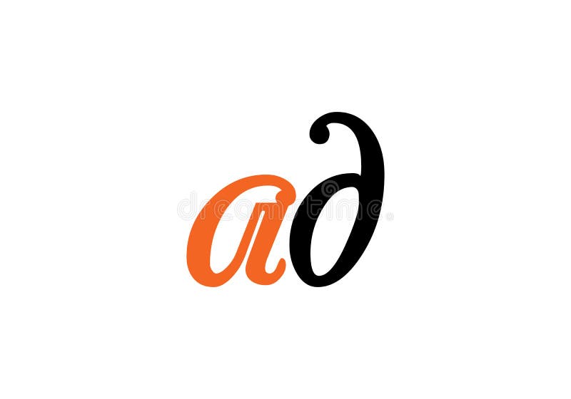 Latter AD logo stock vector. Illustration of symbol - 224207194