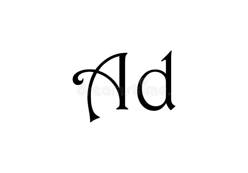 Latter AD logo stock vector. Illustration of style, custom - 224207874