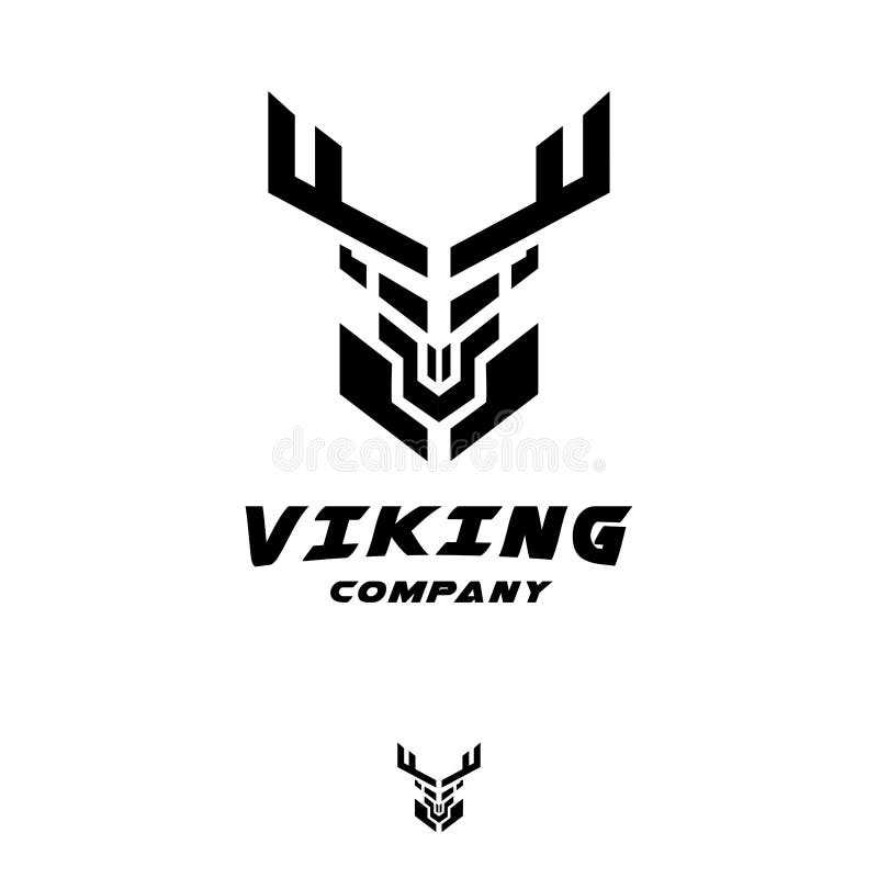 Viking Armor Helmet Logo Design Insignia Stock Vector - Illustration of ...