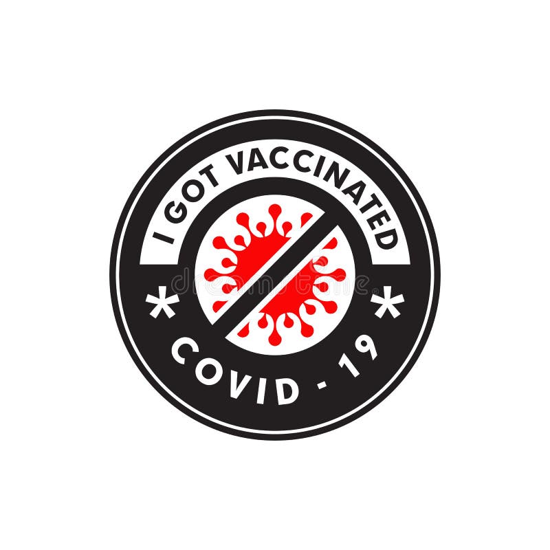 Logo Von I Bekam Geimpftes Covid19 Vektor Abbildung - Illustration von ...