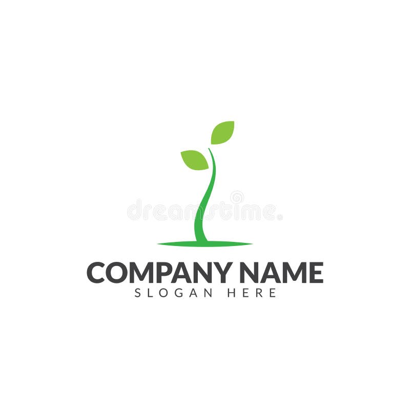 Logo voor groene groei vector illustratie. Illustration of leven ...