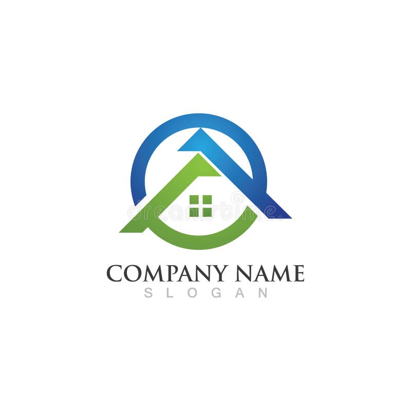 Logo Voor Thuis En Gebouwen En Symbool Voor Vectorafbeelding Vector ...