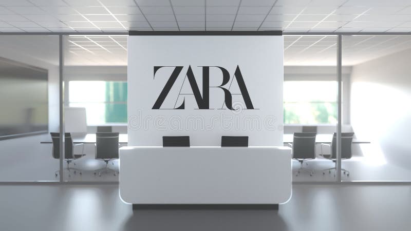 ZARA Logo Above Reception Desk in the Modern Office, Editorial ...
