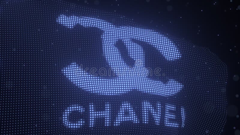 Waving Digital Flag with CHANEL Company Logo, Looping 3d Animation ...
