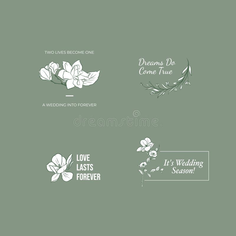 Logo with Wedding Ceremony Concept Design for Branding and Icon Vector ...