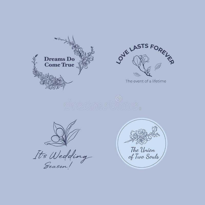 Logo with Wedding Ceremony Concept Design for Branding and Icon Vector ...
