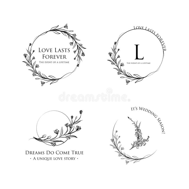 Logo with Wedding Ceremony Concept Design for Branding and Icon Vector ...