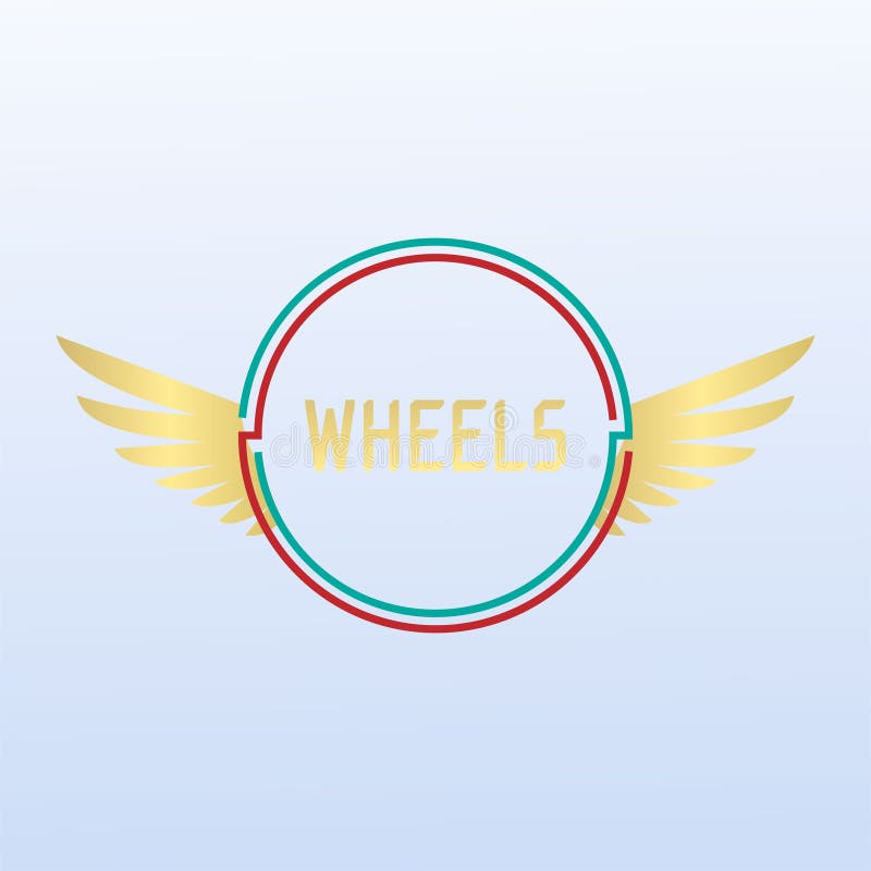 Logo WHEELS Business Letter Logo Design with Simple Style Stock Vector ...