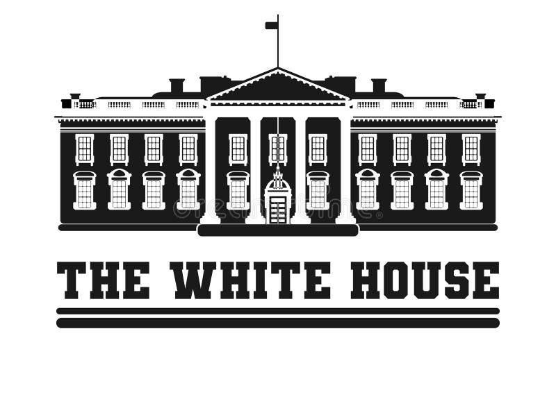 Logo White House Black and White Emblem President Stock Vector ...