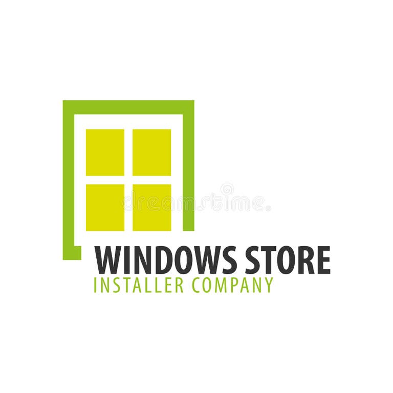 Logo Windows Store. Installer Company. Vector Illustration. Stock ...