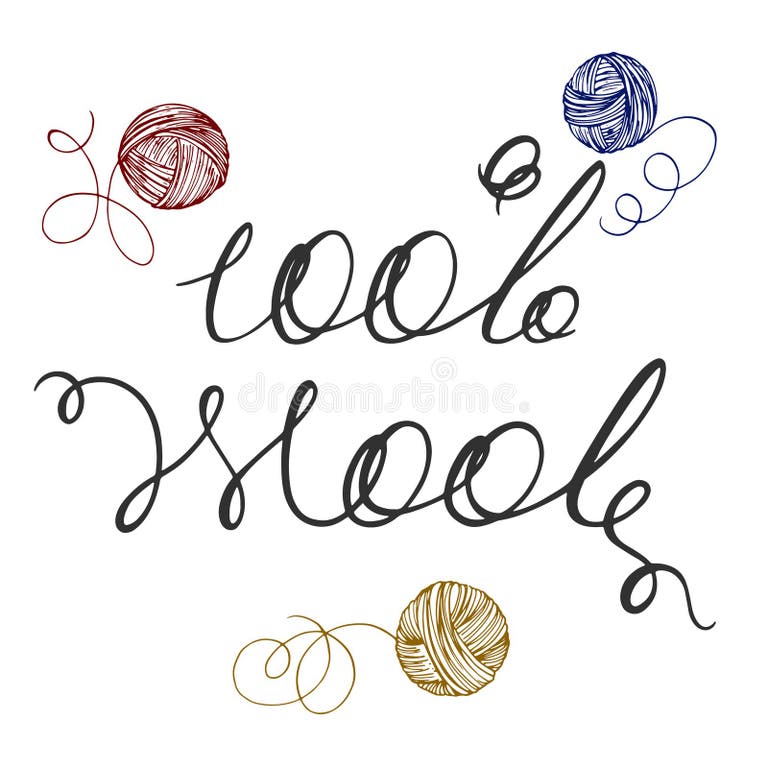 Logo 100 wool stock vector. Illustration of badge, hobby - 91712689
