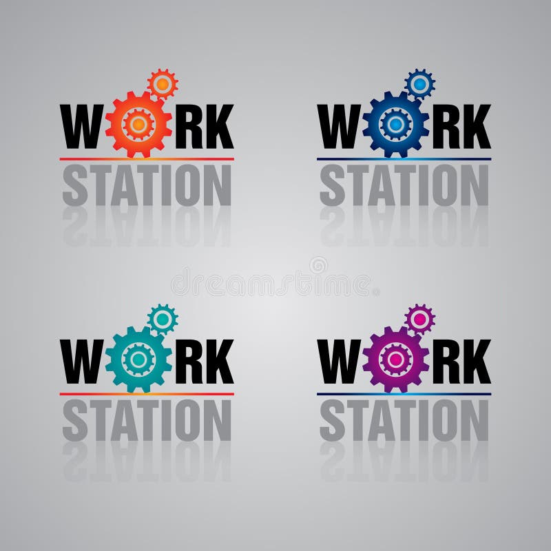 Work Mechanic Label, Emblem and Logo. Vector Illustration Stock Vector ...