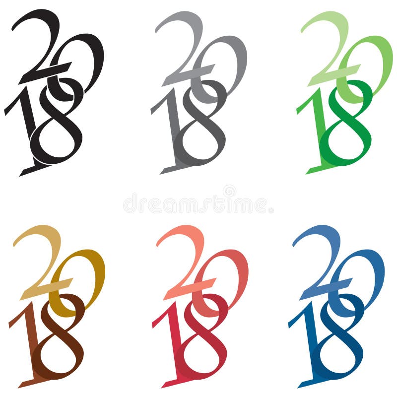 Logo 2018 stock vector. Illustration of circle, design - 98441702