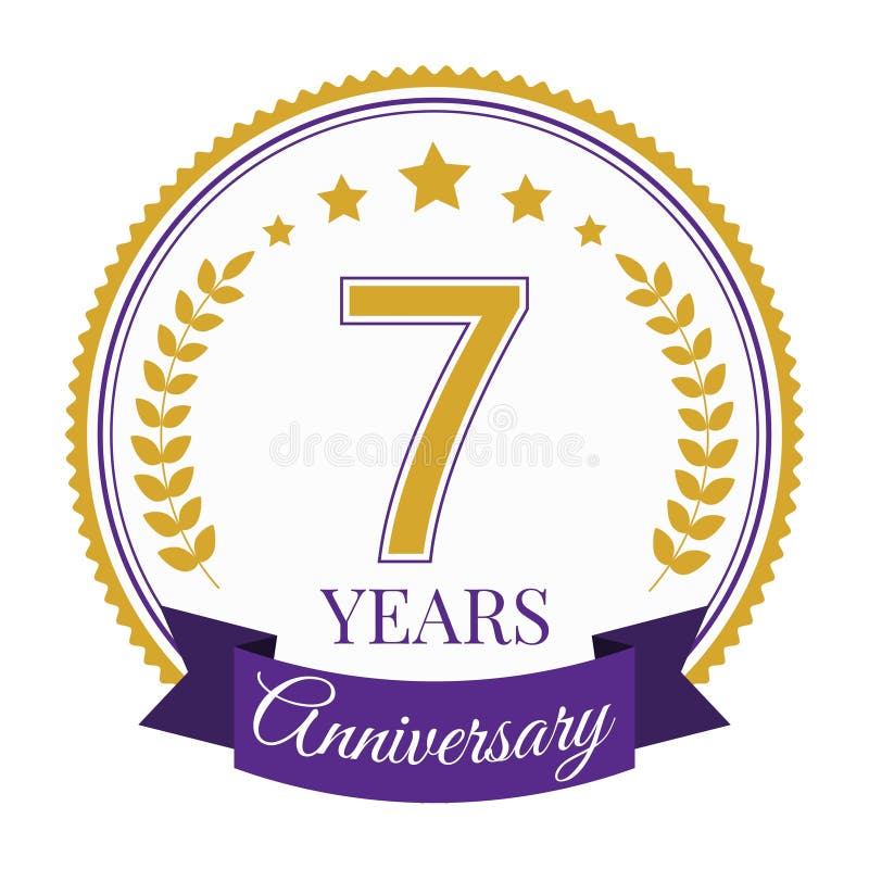 Logo 7 Years Anniversary Celebration Design Template. Stock ...