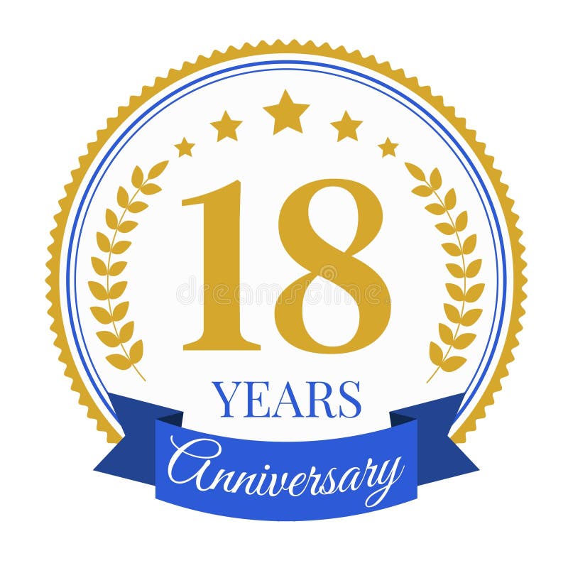 Logo 18 Years Anniversary Celebration Design Template. Stock ...