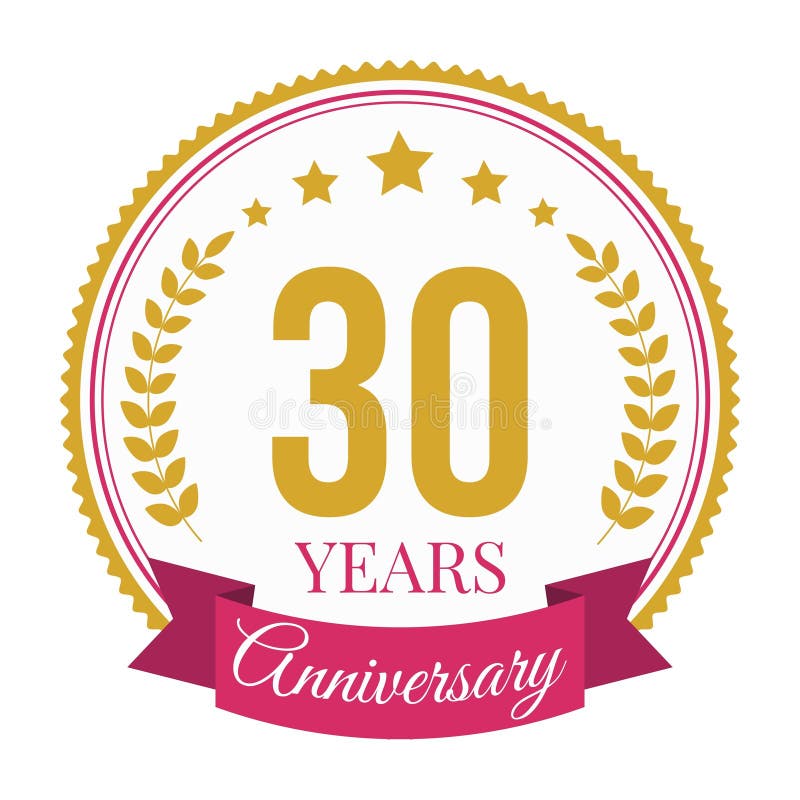 Logo 30 Years Anniversary Celebration Design Template. Stock ...