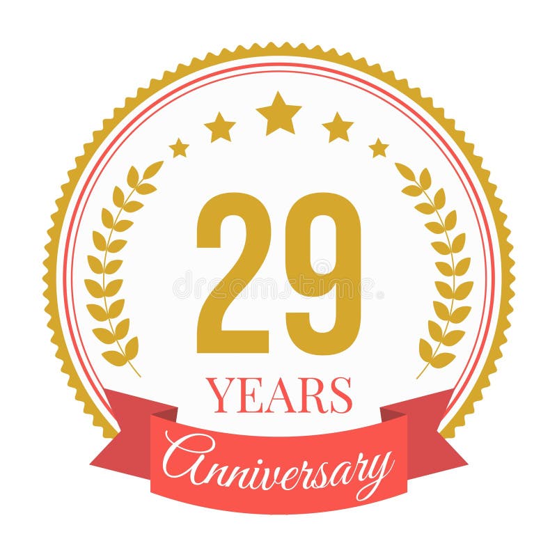 Logo 29 Years Anniversary Celebration Design Template. Stock ...