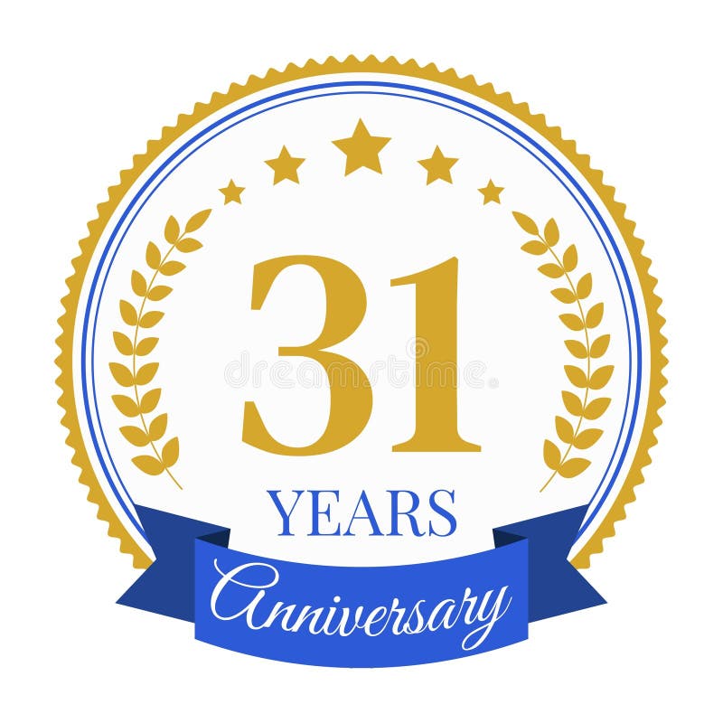 Logo 31 Years Anniversary Celebration Design Template. Stock ...