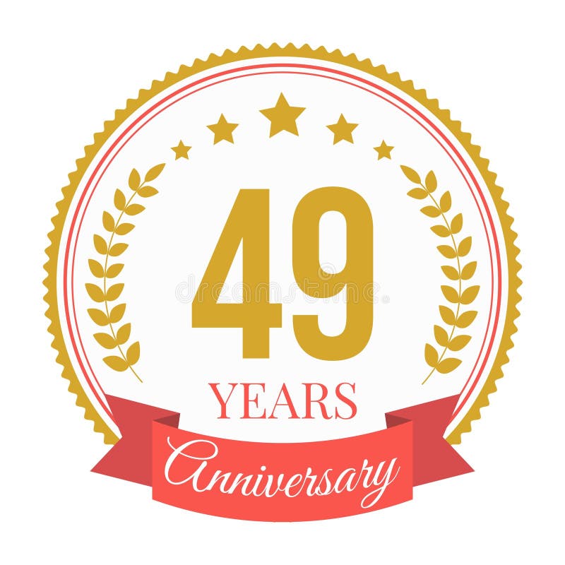 Logo 49 Years Anniversary Celebration Design Template. Stock ...