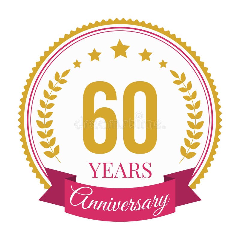 Logo 60 Years Anniversary Celebration Design Template. Stock ...