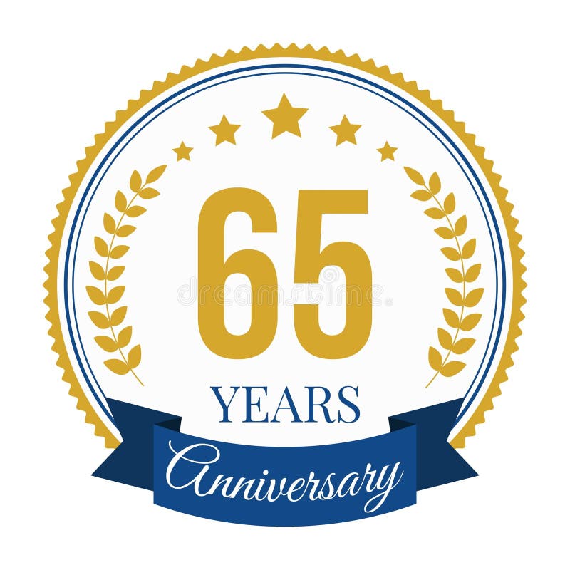 Logo 65 Years Anniversary Celebration Design Template. Stock ...