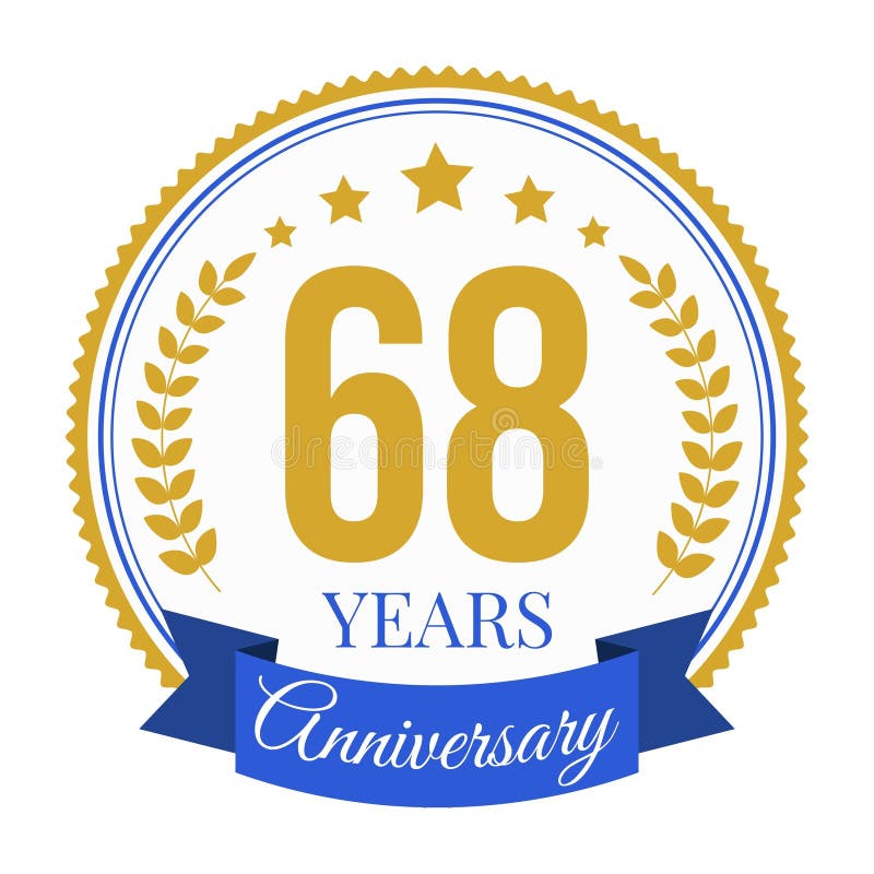 Logo 68 Years Anniversary Celebration Design Template. Stock ...