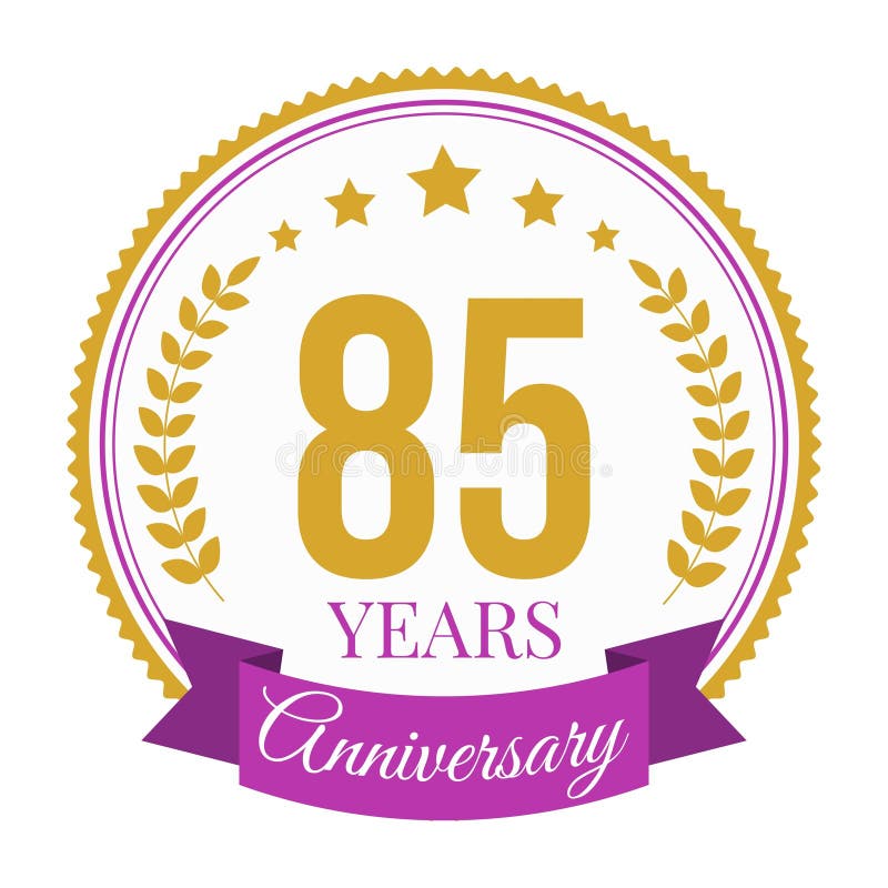 Logo 85 Years Anniversary Celebration Design Template. Stock ...