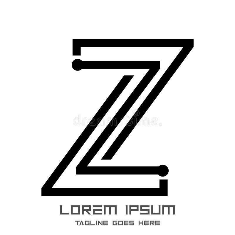 Logo Z Business Letter Logo Design with Simple Style Stock Vector ...