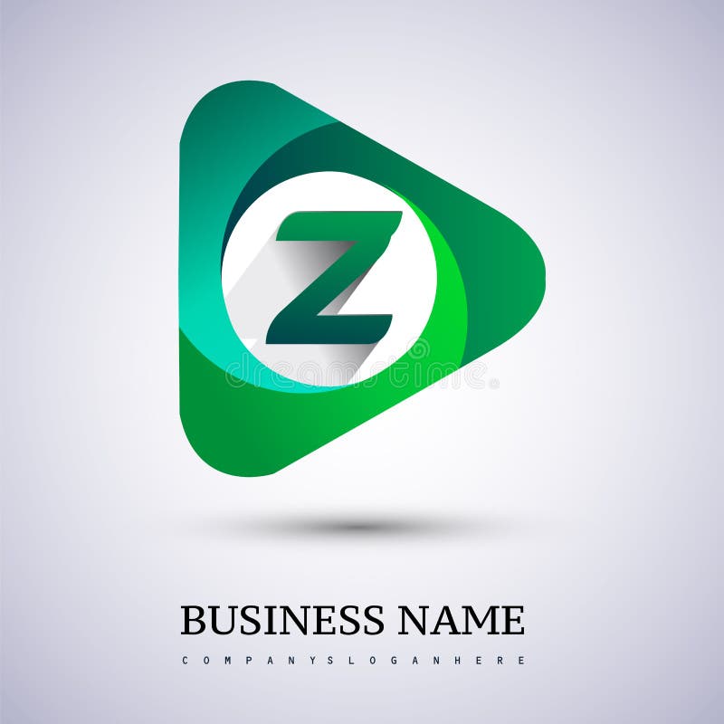 Logo Z Letter, Green Colored in the Triangle Shape, Vector Design ...