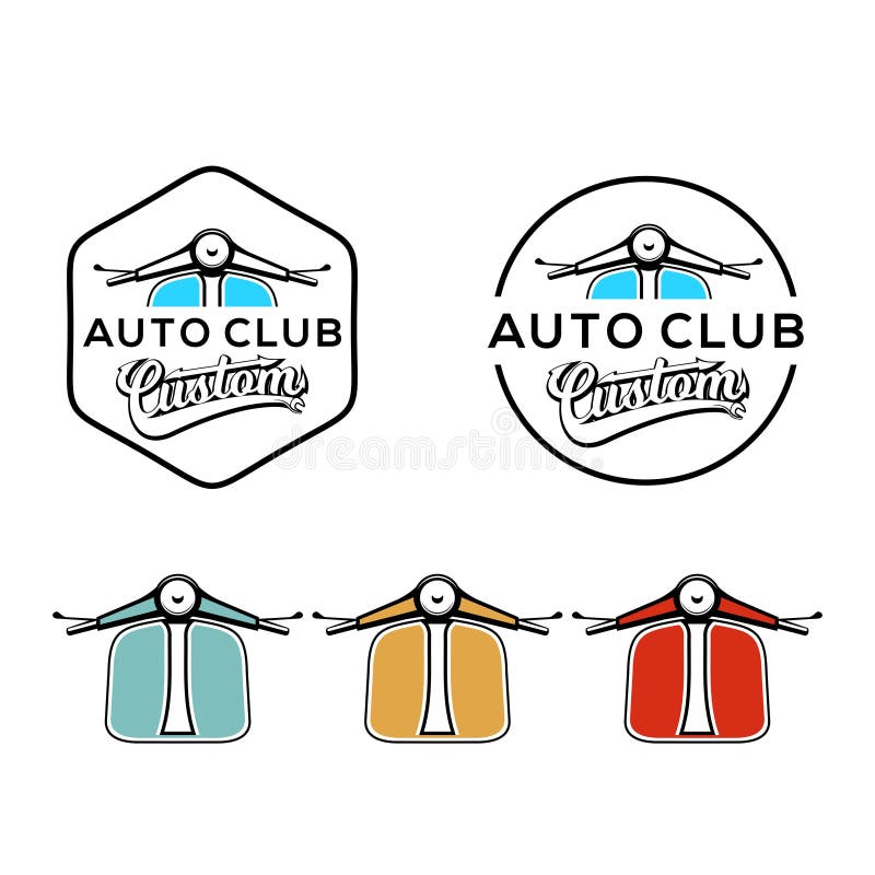 Auto Club Custom Logo Vector Stock Vector - Illustration of city ...